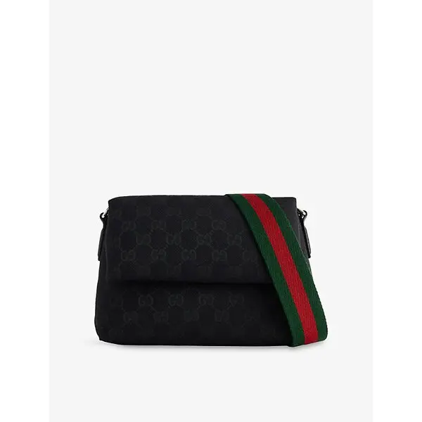 Gucci Gg Small Canvas Cross Body Bag - Black/black/vrv