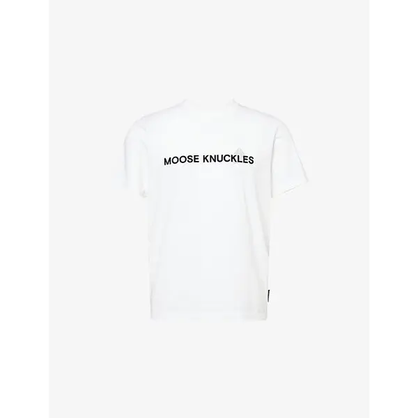 Moose Knuckles Conway Crew-neck Cotton-jersey T-shirt - Milky Way