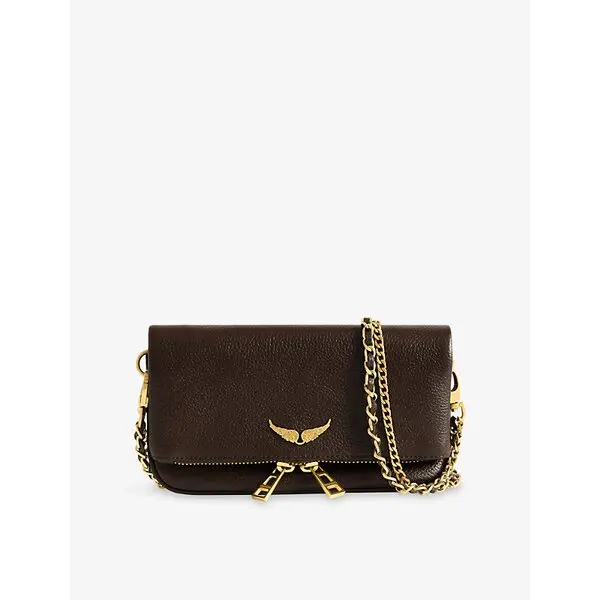 Zadig&Voltaire Rock Nano Leather Clutch Bag - Deep Purple