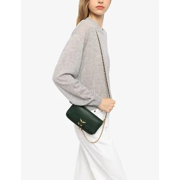 Zadig&Voltaire Rock Nano Leather Clutch Bag - Emerald
