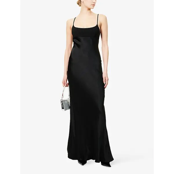 bec and bridge black silk dress Bec and Bridge Ria Asym Maxi Dress in Black – Coco & Lola main image 1