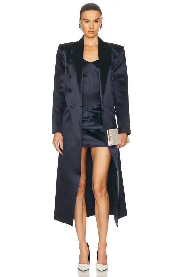 Alex Perry Oversized Duchess Satin Coat