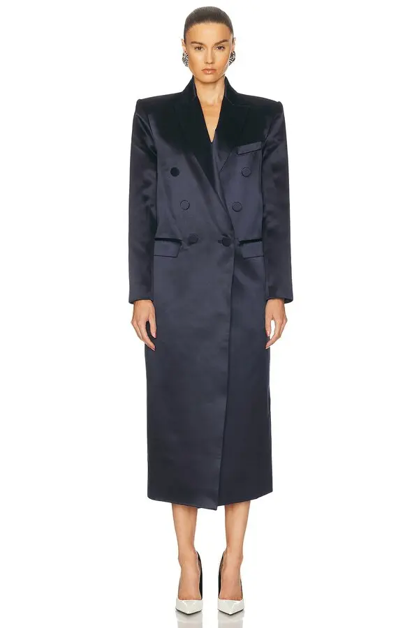 Alex Perry Oversized Duchess Satin Coat