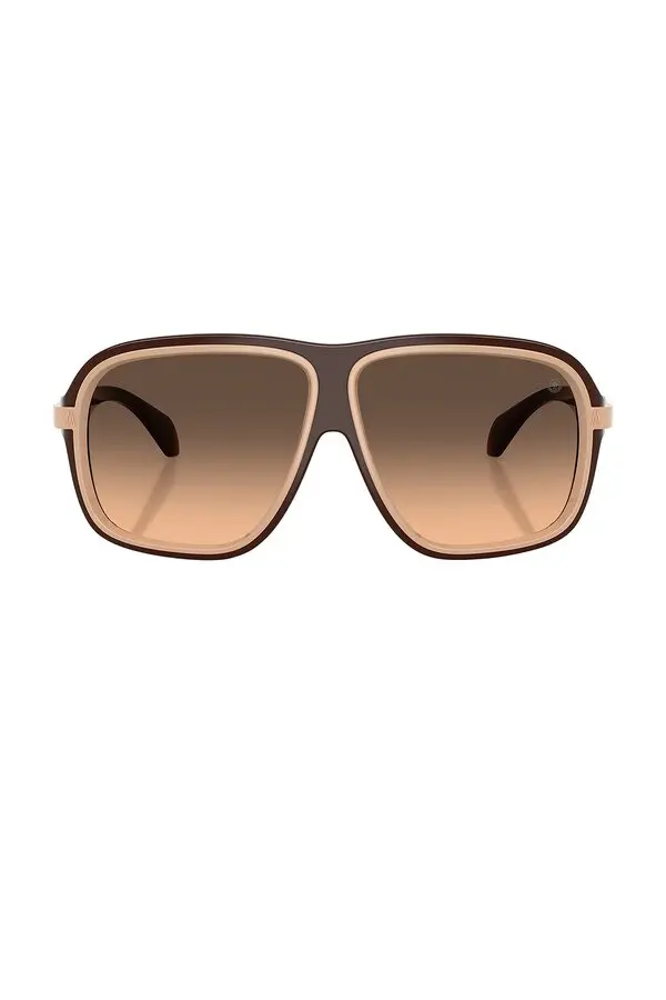 Moncler Two Tone Sunglasses - Shiny Brown