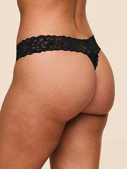 Victoria's Secret Adore Me Kourtnie Thong Panty - Black