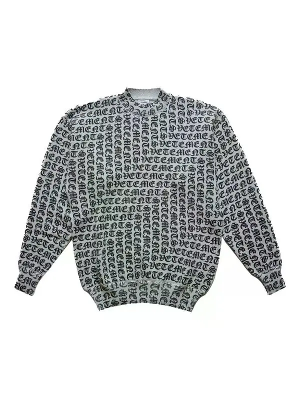 Vetements Gothic Monogram Sweater