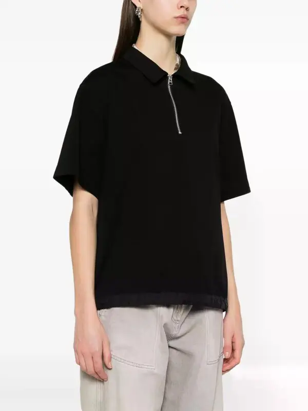 Sacai Half Zip-up Polo Shirt