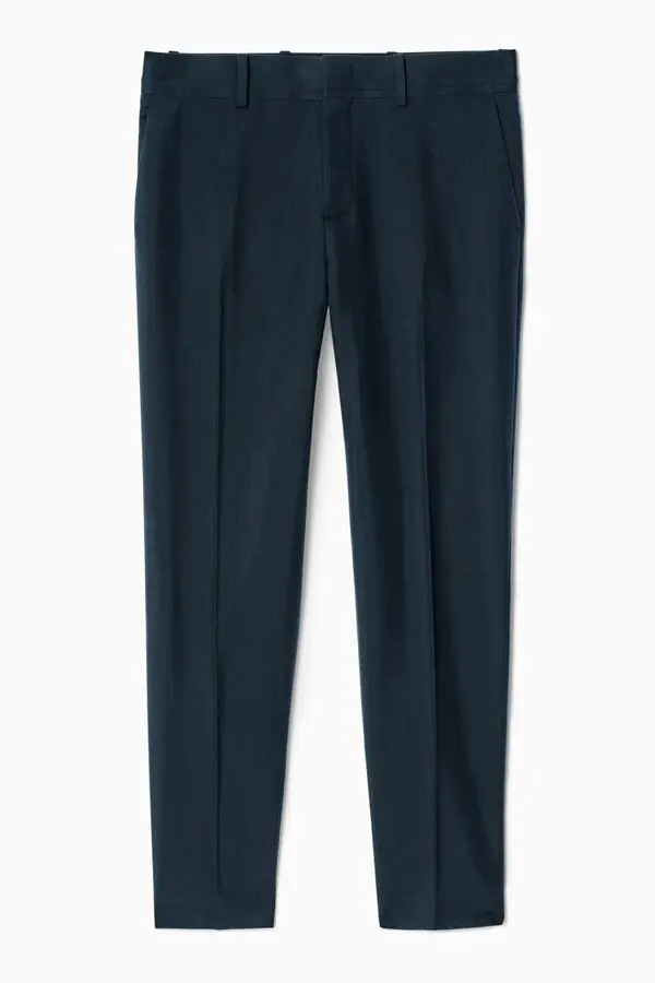 Cos Tailored Straight-leg Trousers - Navy
