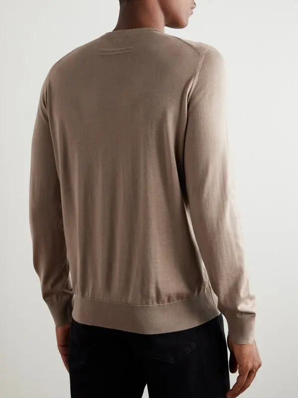 Zegna Cashseta Crewneck Sweater - Neutrals