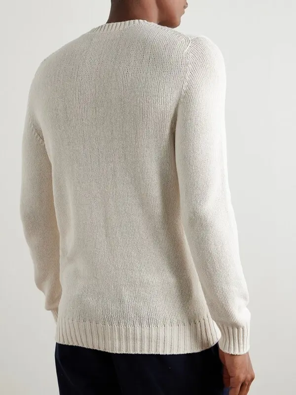 Thom Sweeney Silk Sweater - Neutrals