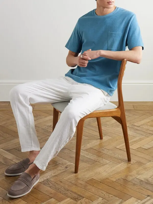 Mr P. Organic Cotton-terry T-shirt - Blue