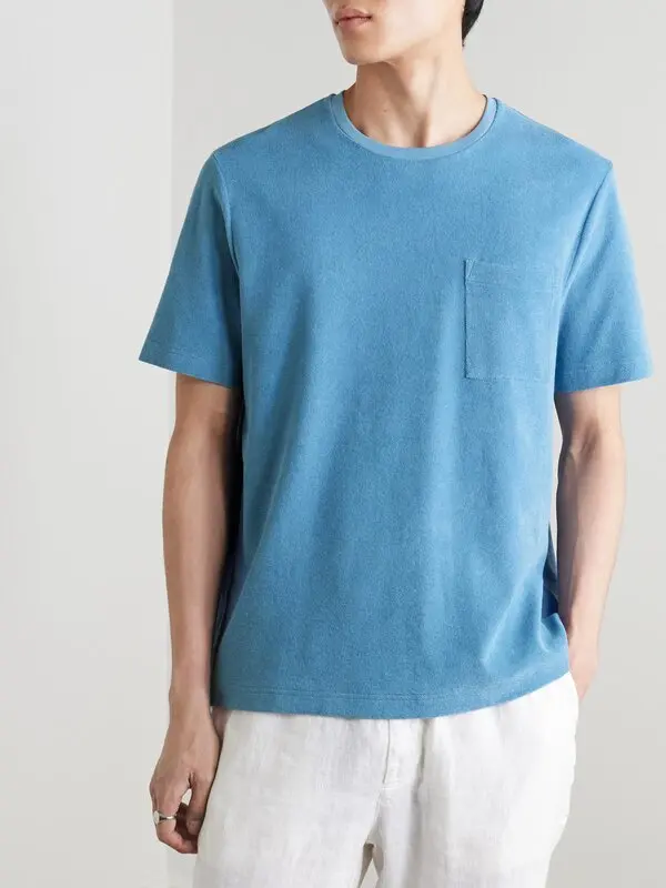 Mr P. Organic Cotton-terry T-shirt - Blue