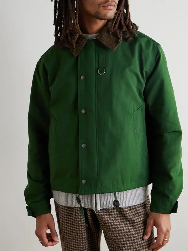 FRIZMWORKS Corduroy-trimmed Cotton-blend Jacket