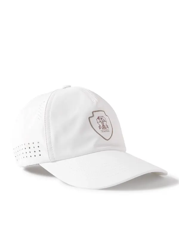 Brunello Cucinelli Logo-print Embroidered Baseball Cap - White