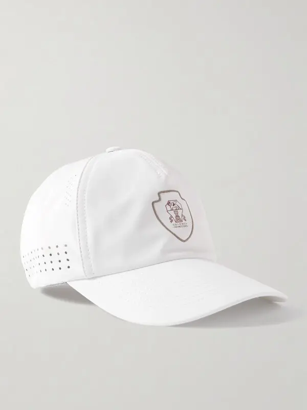 Brunello Cucinelli Logo-print Embroidered Baseball Cap - White