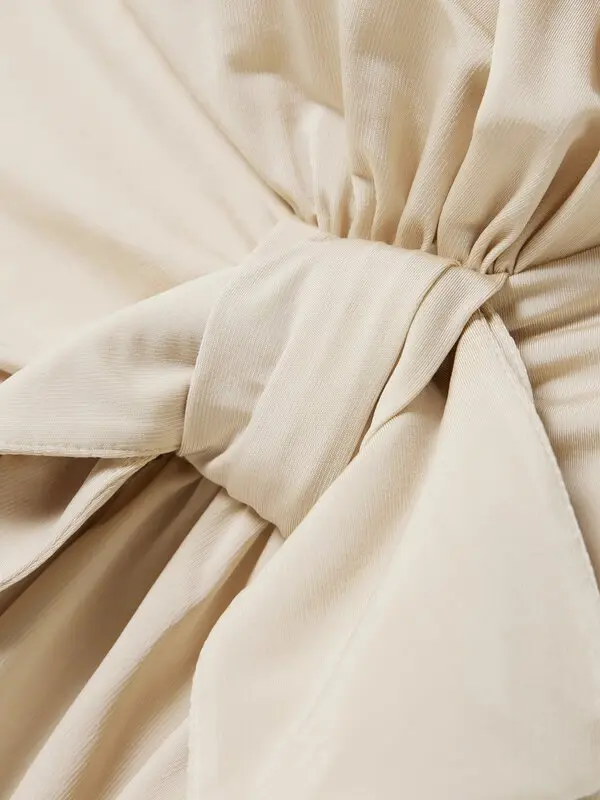 Rabanne Asymmetric Bow-detailed Gathered Mini Dress