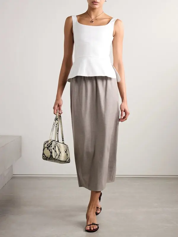 LIBEROWE Cotton-poplin Peplum Top