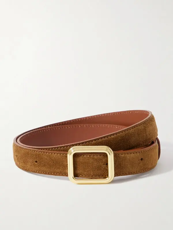 Lié Studio The Georgia Wide Suede Belt - Brown