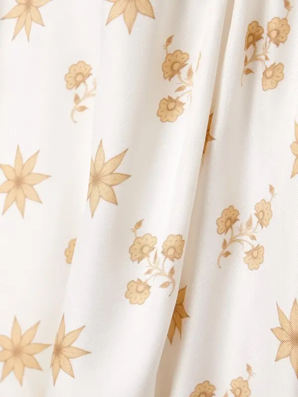 LIBEROWE Tamara Floral-print Crepe Halterneck Peplum Top