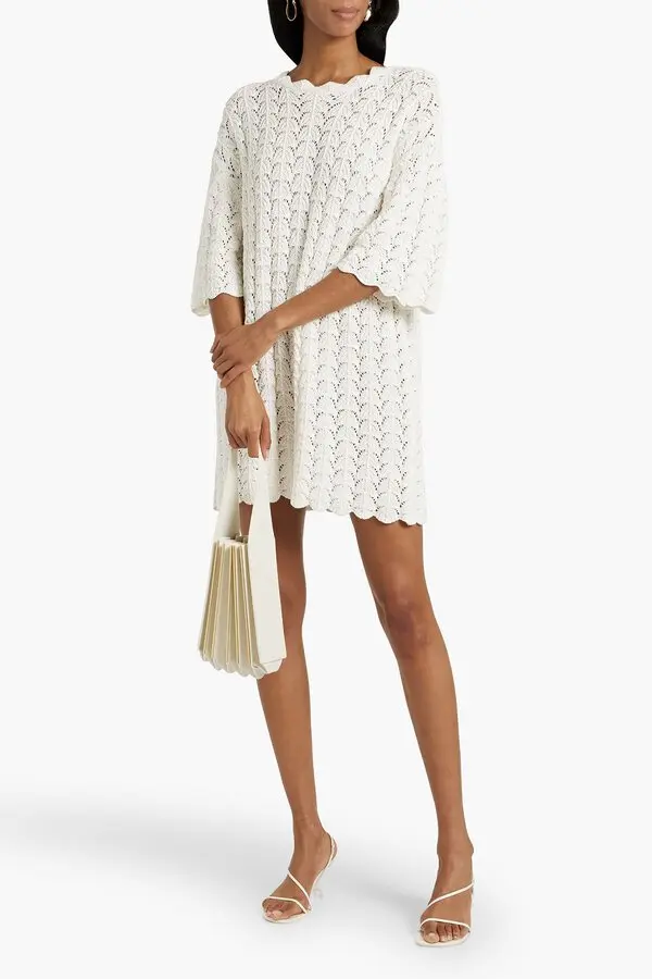 Loulou De Saison Loulou Studio Doni Crocheted Mini Dress
