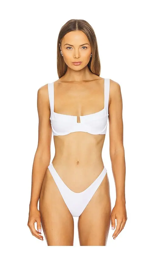 L*Space Mako Bikini Top - White