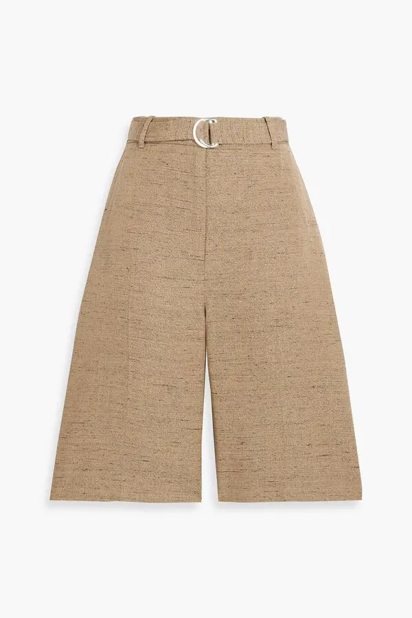 3.1 Phillip Lim Belted Tweed Shorts - Mushroom