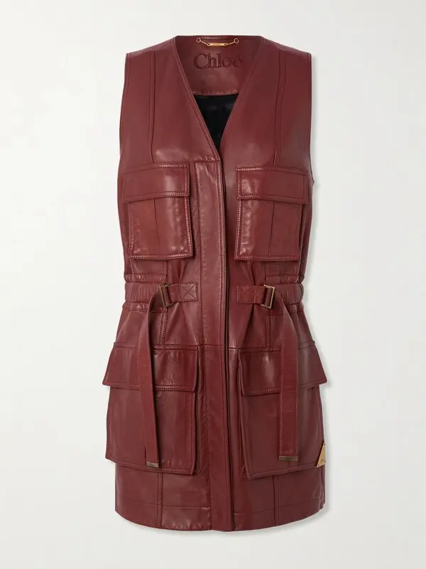 Chloé Buckled Leather Vest