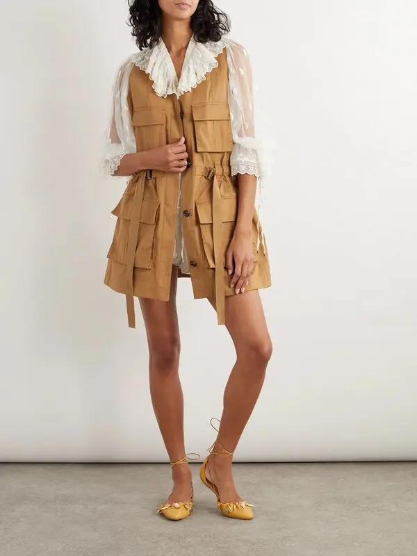Chloé Buckled Cotton-twill Vest