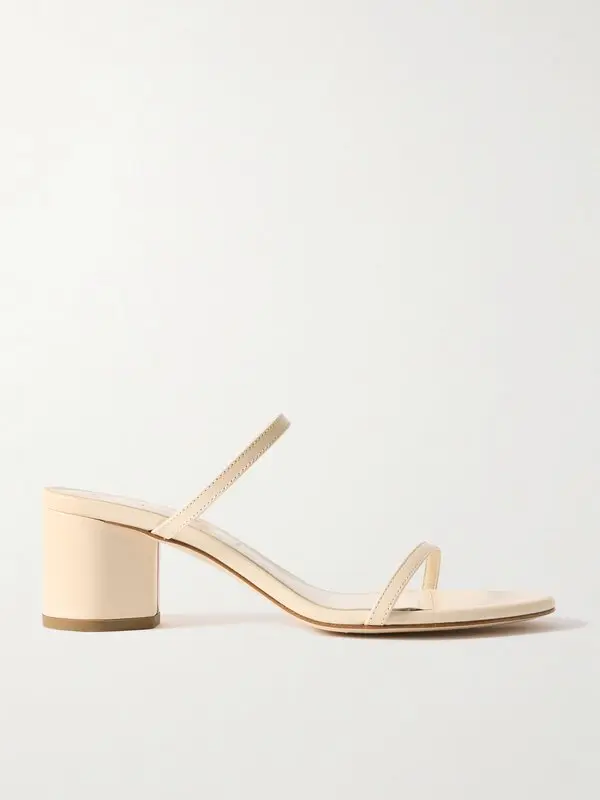 AeydĒ Annika Leather Mules - Neutrals