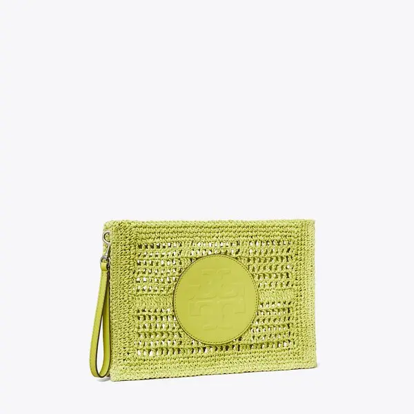Tory Burch Ella Hand-crocheted Pouch - Citrus Green