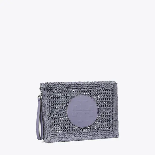 Tory Burch Ella Hand-crocheted Pouch - Gray