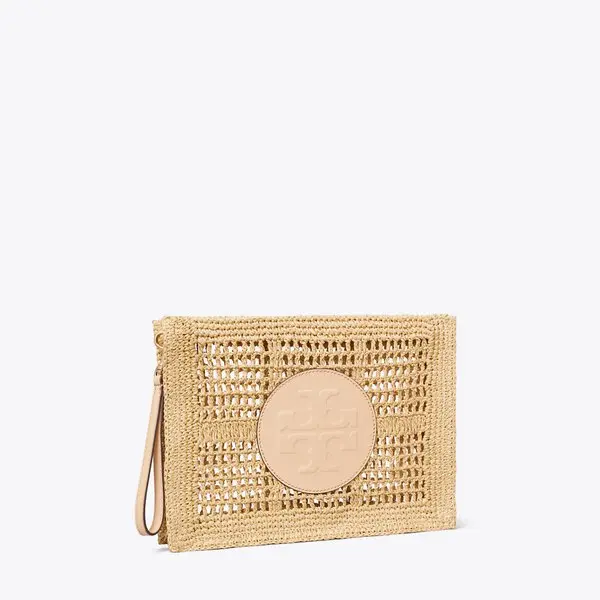 Tory Burch Ella Hand-crocheted Pouch - Natural