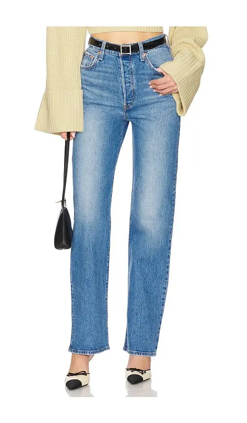 LEVI'S Ribcage Full Length Jeans - Blue