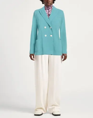 CIRCOLO 1901 Single-breasted Piqué Blazer - Blue