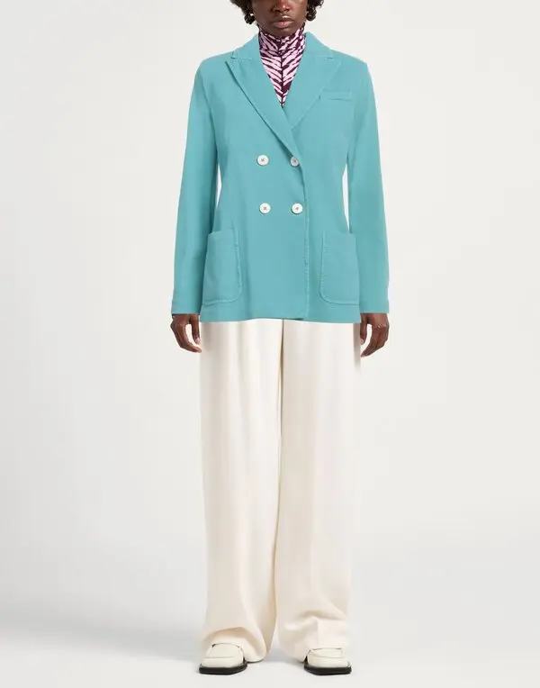 CIRCOLO 1901 Single-breasted Piqué Blazer - Blue