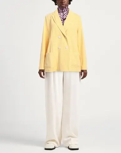 CIRCOLO 1901 Single-breasted Piqué Blazer - Yellow