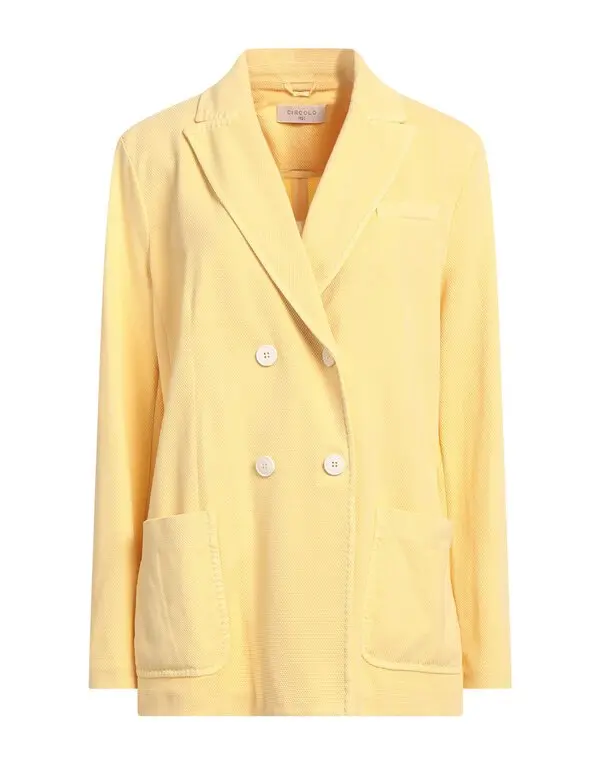 CIRCOLO 1901 Single-breasted Piqué Blazer - Yellow
