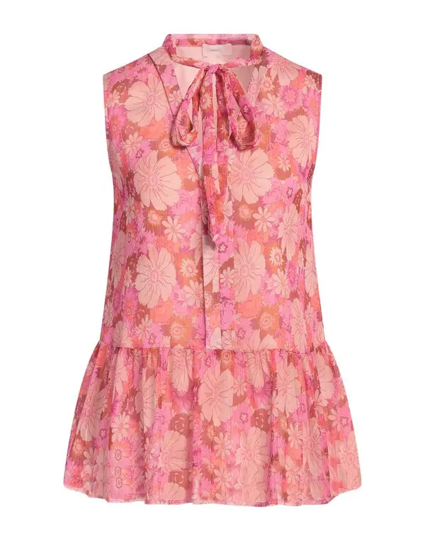 LIU •JO Floral Print Georgette Bow Blouse