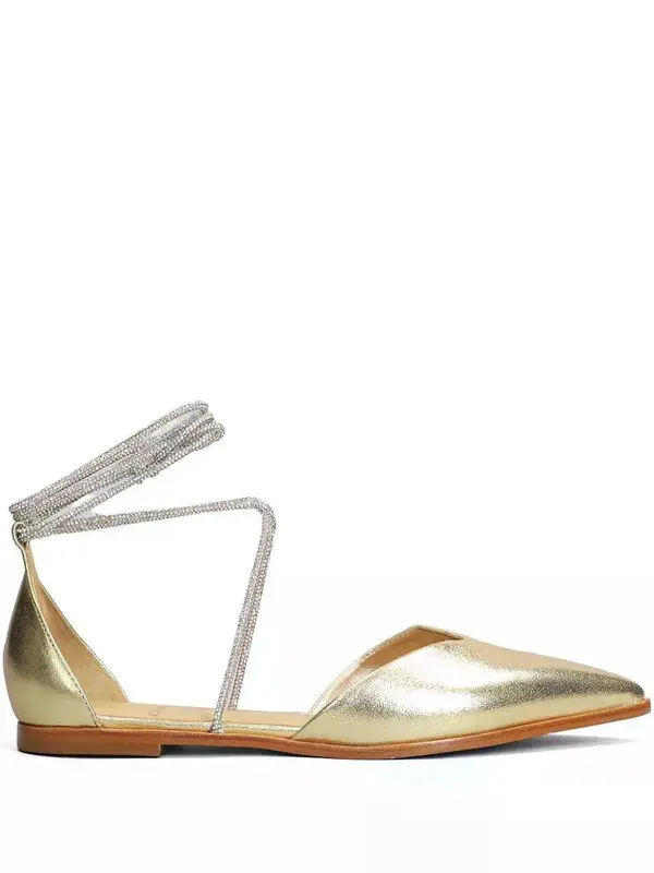 ANDREA CARRANO Metallic Ballerina Flats
