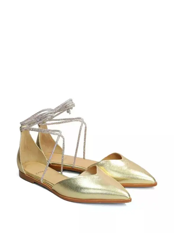 ANDREA CARRANO Metallic Ballerina Flats