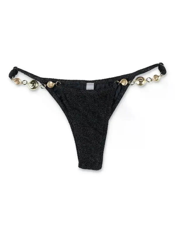 REINA OLGA Splash Bikini Bottom - Black