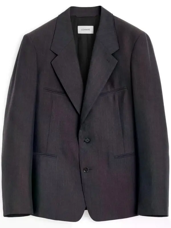 LEMAIRE Mélange-twill Single-breasted Blazer - Grey