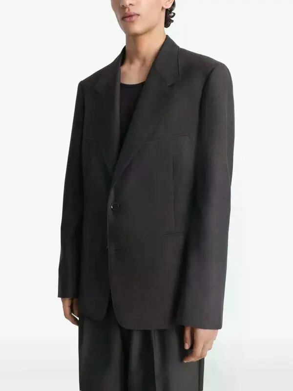LEMAIRE Mélange-twill Single-breasted Blazer - Grey