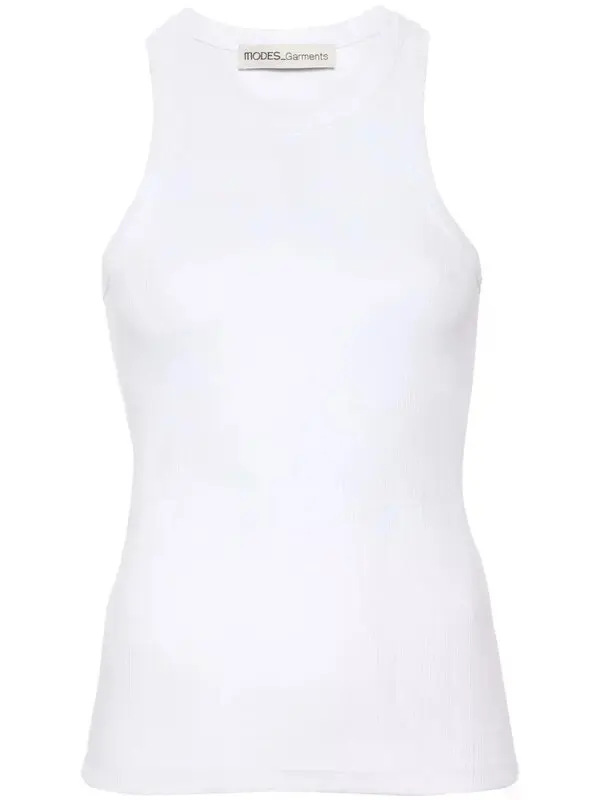 MODES Ribbed Tank Top - White