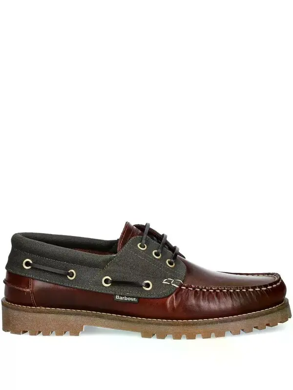 Barbour Deck Leather Boat Shoes - Brown