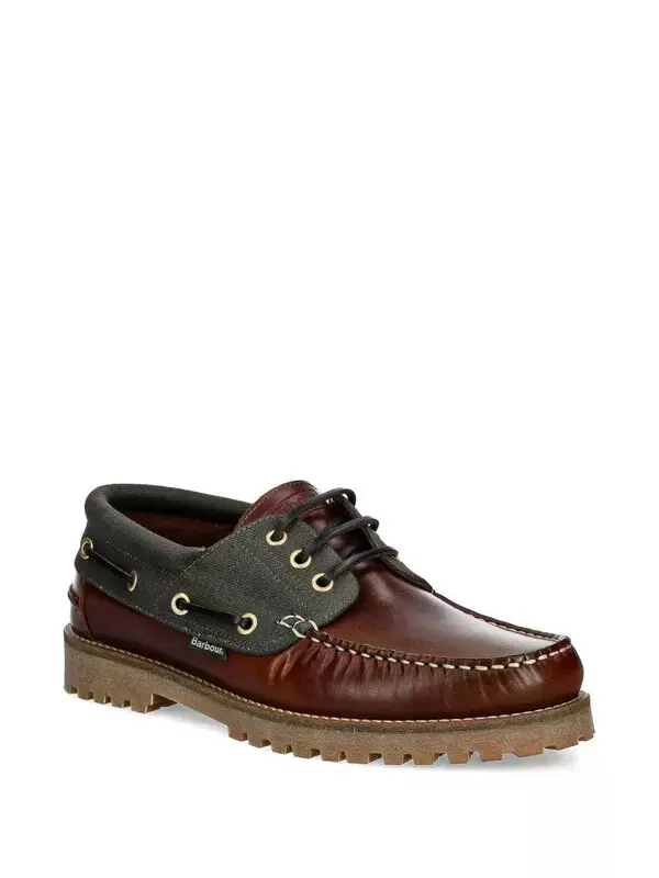 Barbour Deck Leather Boat Shoes - Brown