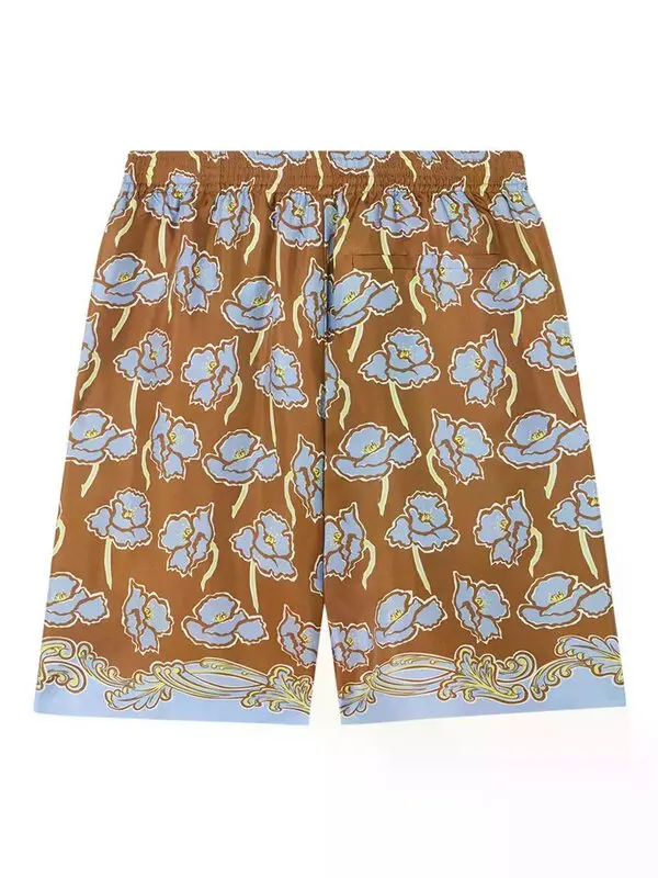 Versace Poppies Printed Shorts