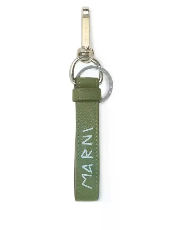 Marni Leather Keyring - Green