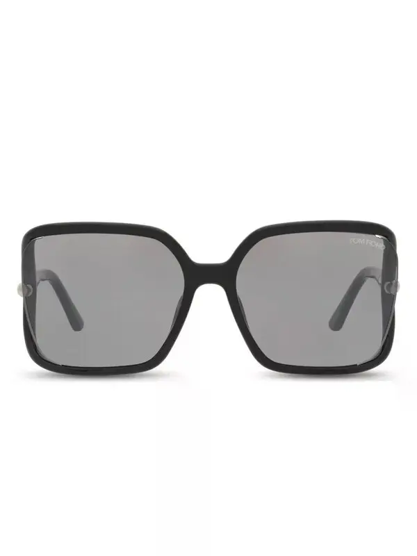 TOM FORD Solange 02 Oversized Geometric Sunglasses - Black