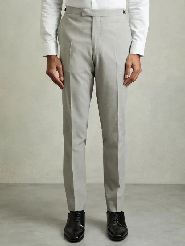 REISS Puppytooth Check Slim-fit Suit Trousers